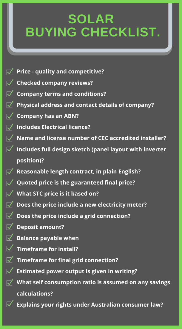 Solar Panel System Checklist | Perth Solar Force